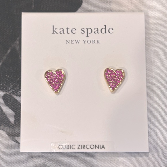 kate spade | Jewelry | Nwt Kate Spade Pink Cubic Zirconia Earrings ...